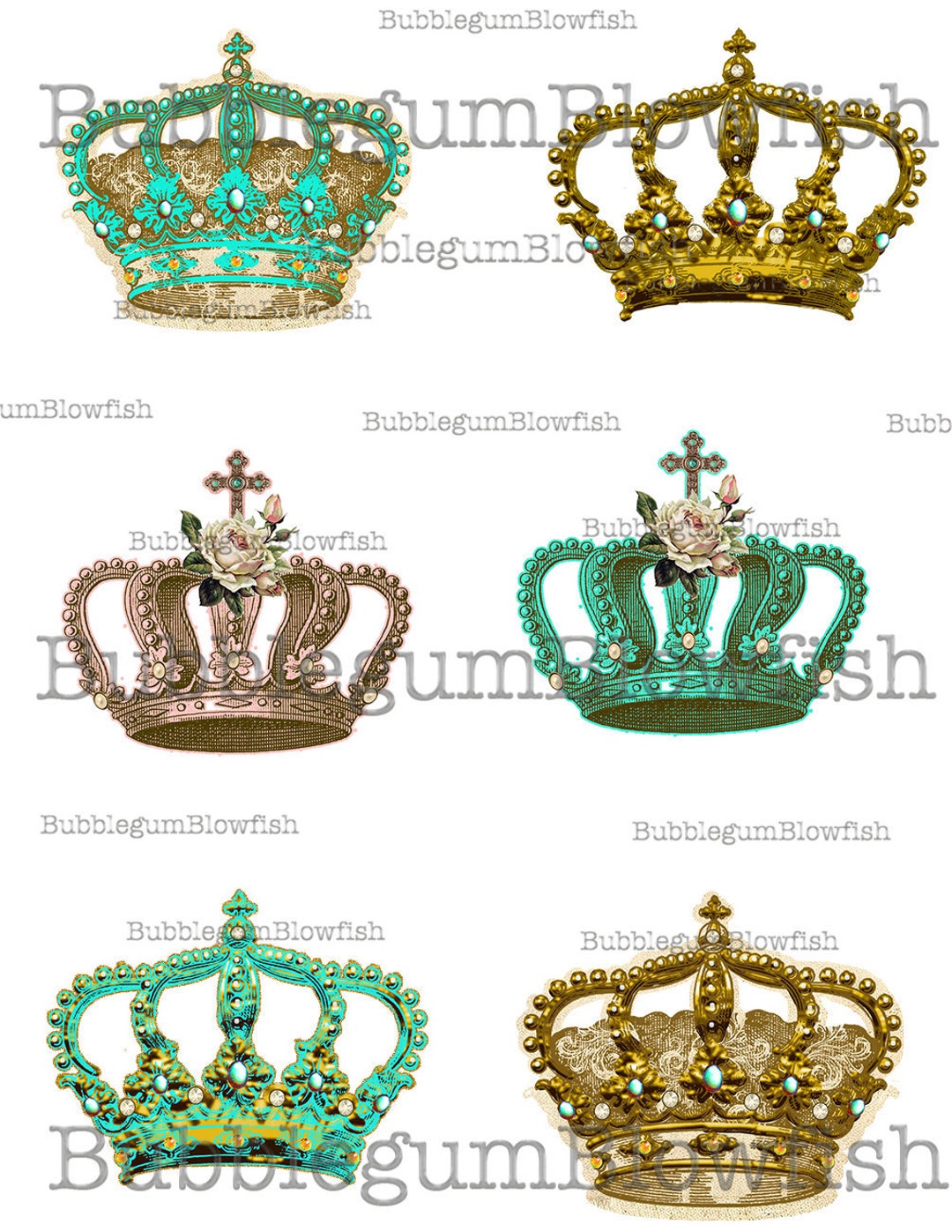 Intricate Gorgeous Detailed Royal Vintage Rose Crowns Collection#1 ...
