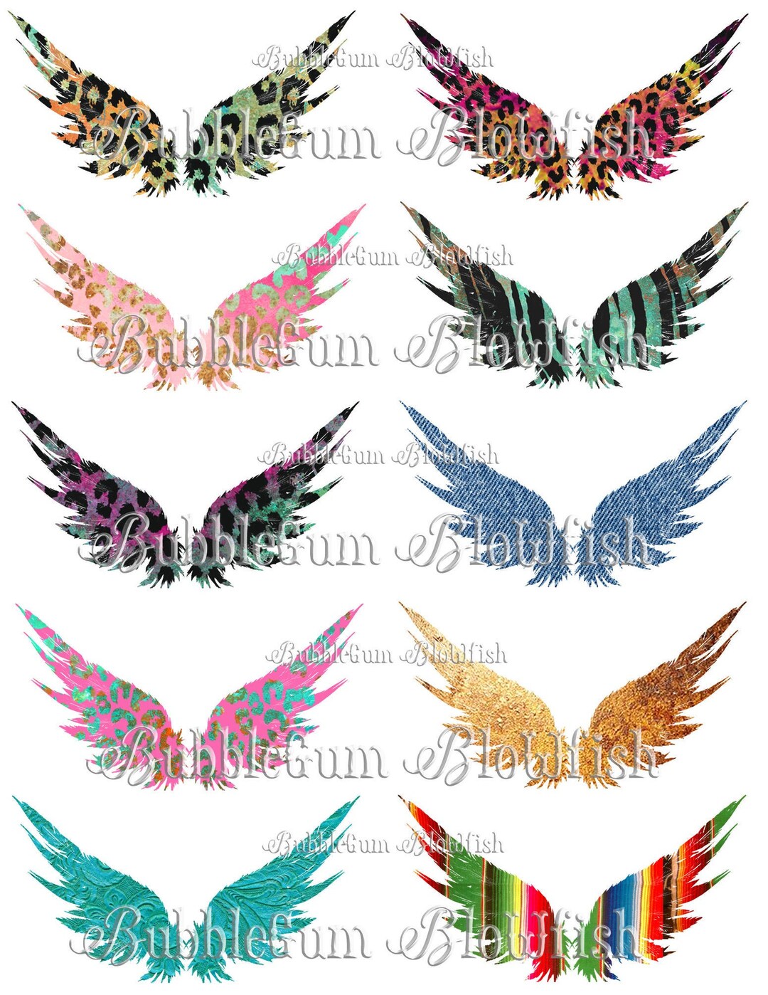 Funky Wings #2 Angel Wings Fairy Wings Leopard Wings Cheetah Wings ...