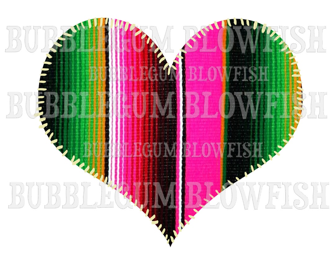 Serape Heart #1 Digital Clipart TSHIRT Transfer DIY Not Physical Item ...