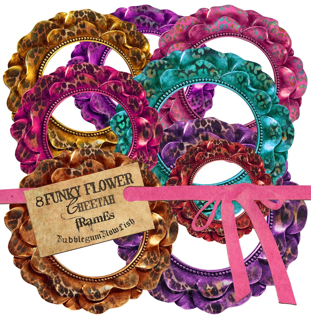 8 Fun Funky Vintage Digital Frames, 4 Png Collage Sheet Files, 2 Frames ...