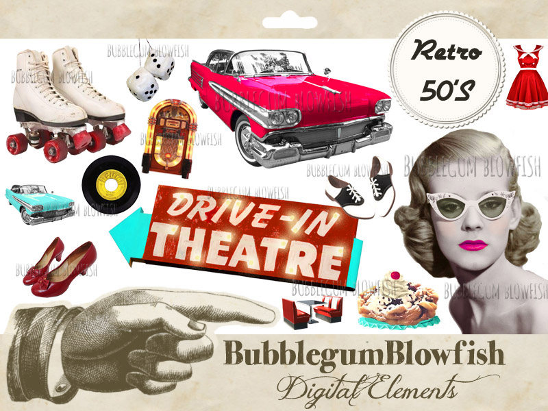 1950s Pop Culture Collage
