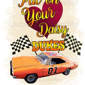 Dukes of Hazzard Daisy Duke Digital Graphic Design Clipart TSHIRT ...