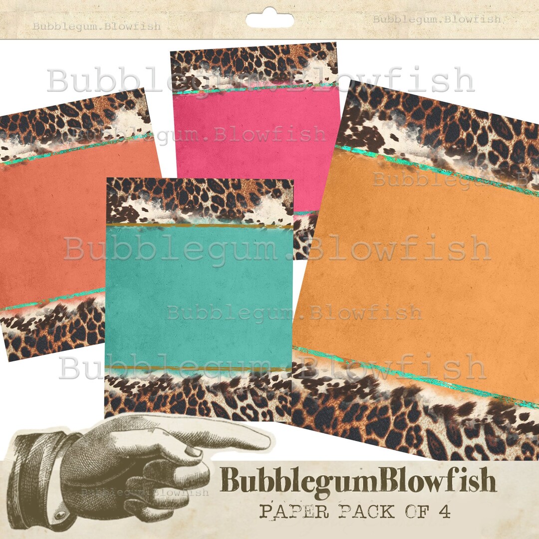 Wild Wild West Animal Print Digital Paper Pack Bundle 4 Colors Included ...