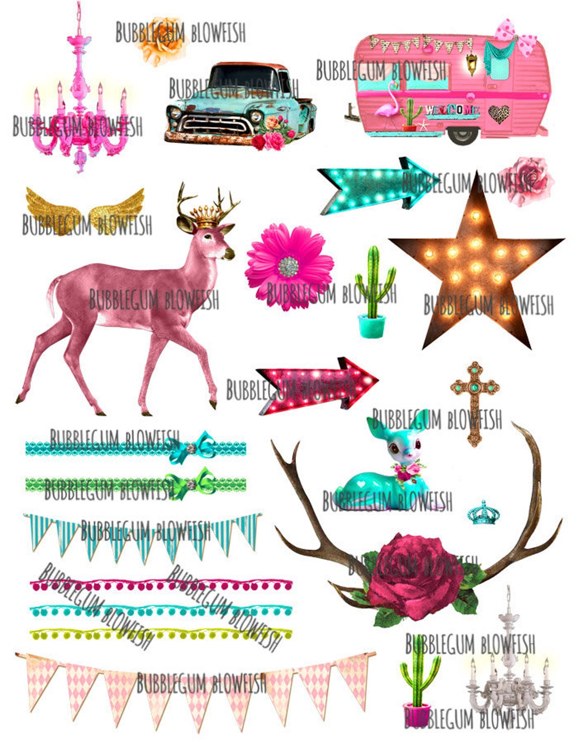 Vintage Pickers Rusty Pickup Trucks Fun Antiques Digital | Etsy