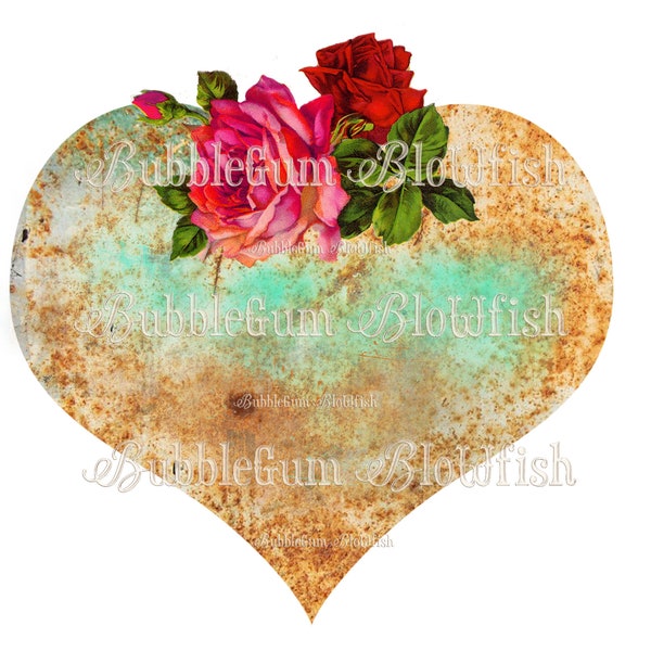 Rusty Hearts - Etsy