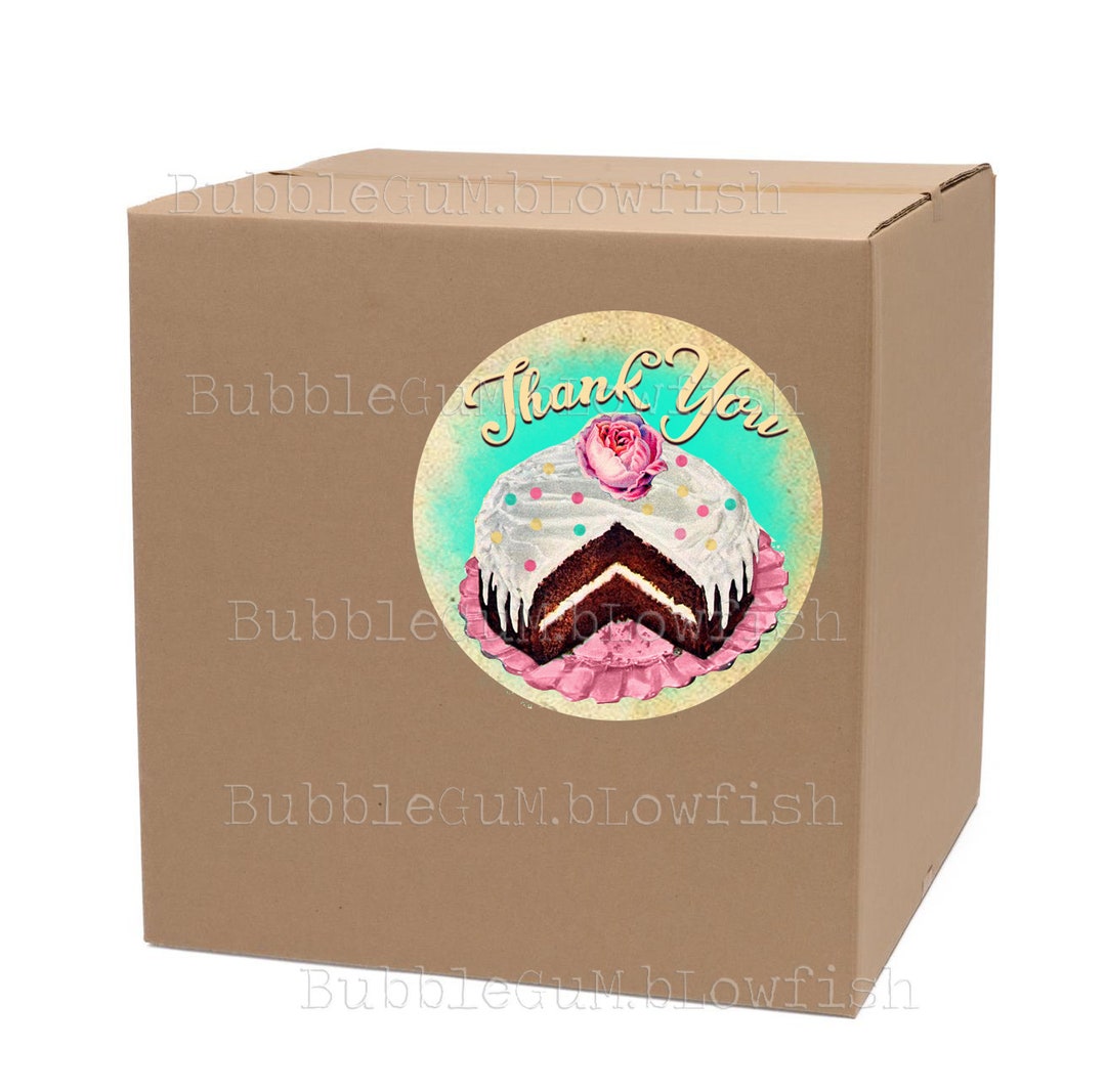 Cake 2x2 Inch Round Printable DIY Sticker Design Not a Physical Printed ...