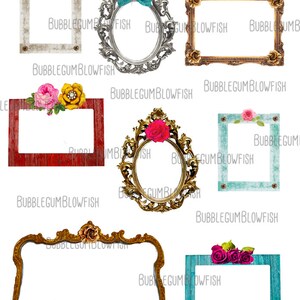 Vintage Wood and Metal Funky Fun Colorful Vintage Frames Part 2 Digital ...