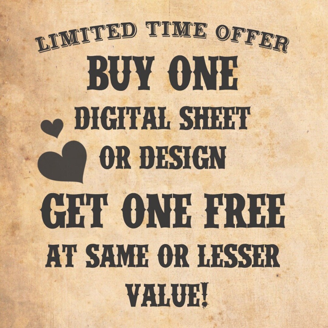 Buy 1 Get One Free BOGO SALE limited Time Offer of - Etsy