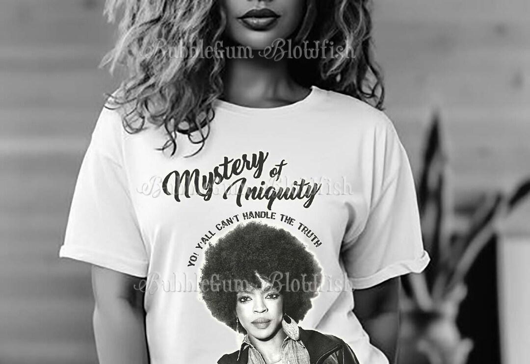 Lauryn Hill Mystery of Iniquity Diy T-shirt Graphic Individual PNG and ...
