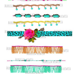 Funky Fun Boho Western Borders Digital Clipart SINGLE FILE Collage ...