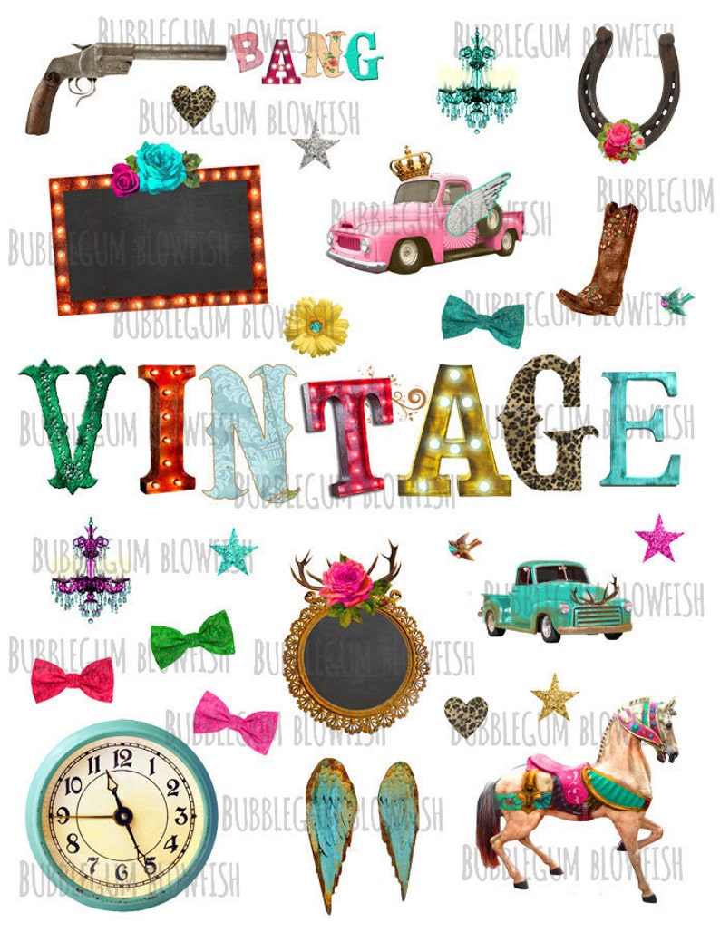 Vintage Pickers Rusty Pickup Trucks Fun Antiques Digital | Etsy