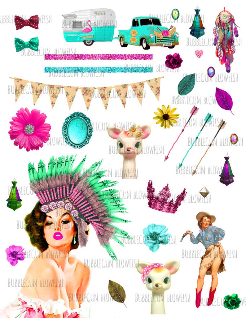 Vintage Pickers & Pinups Rusty Pickup Trucks Cowgirl Feathers Fun ...