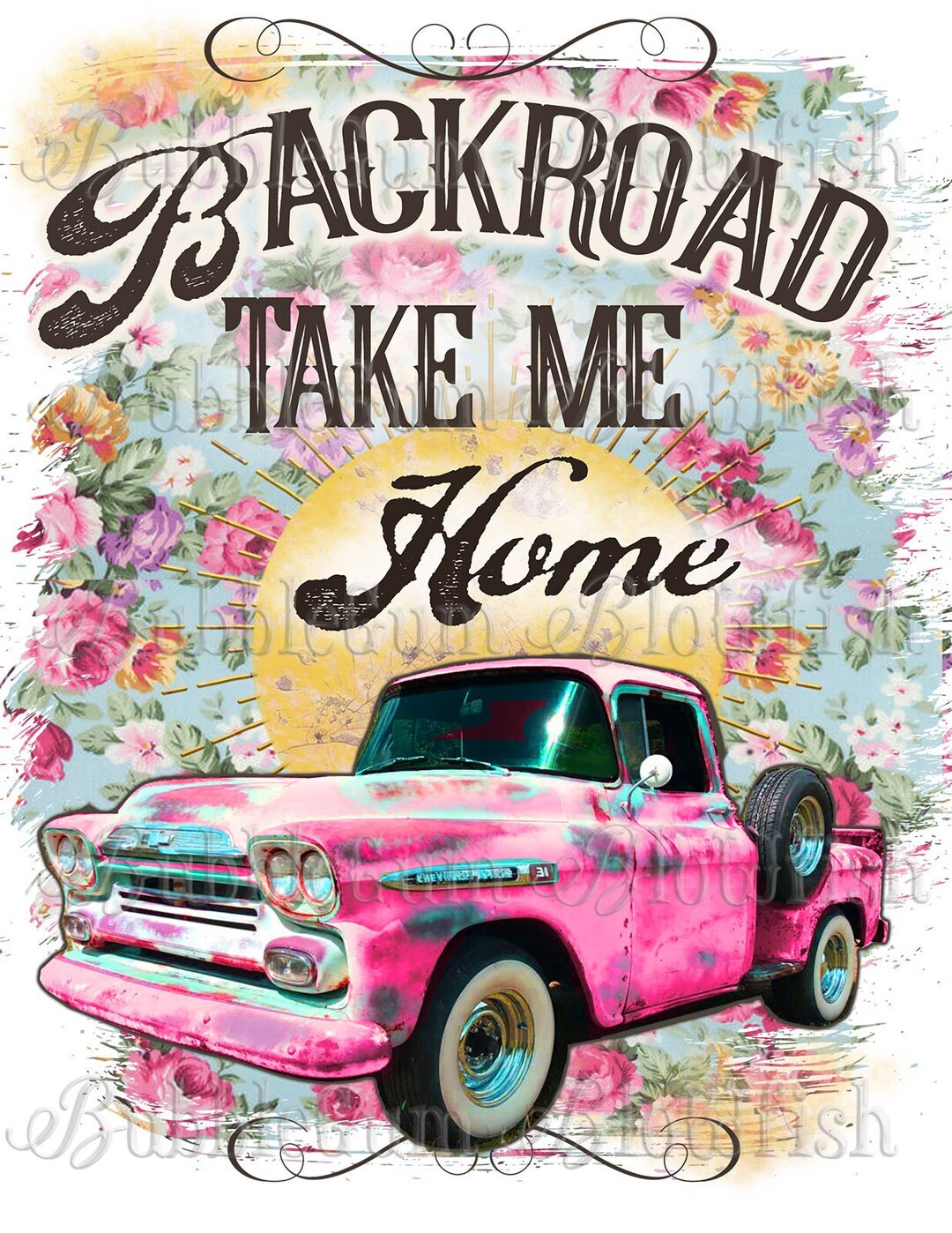 Backroad Take Me Home Individual PNG File Digital Clipart Download - Etsy