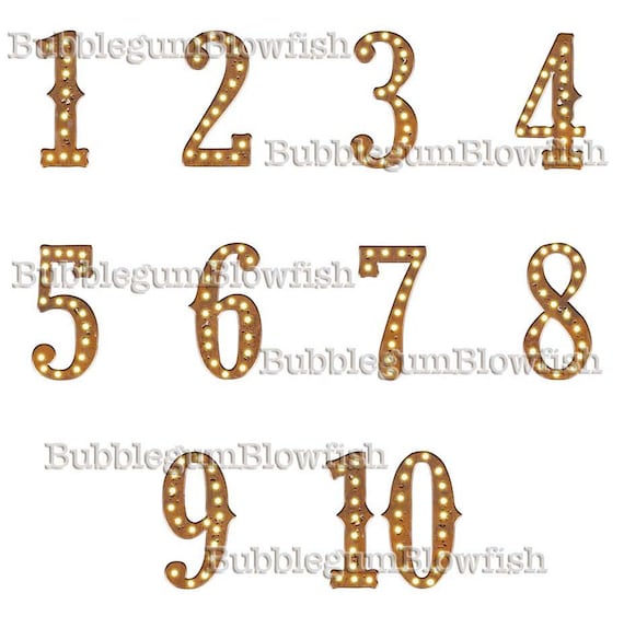 Funky Numbers Clipart 1