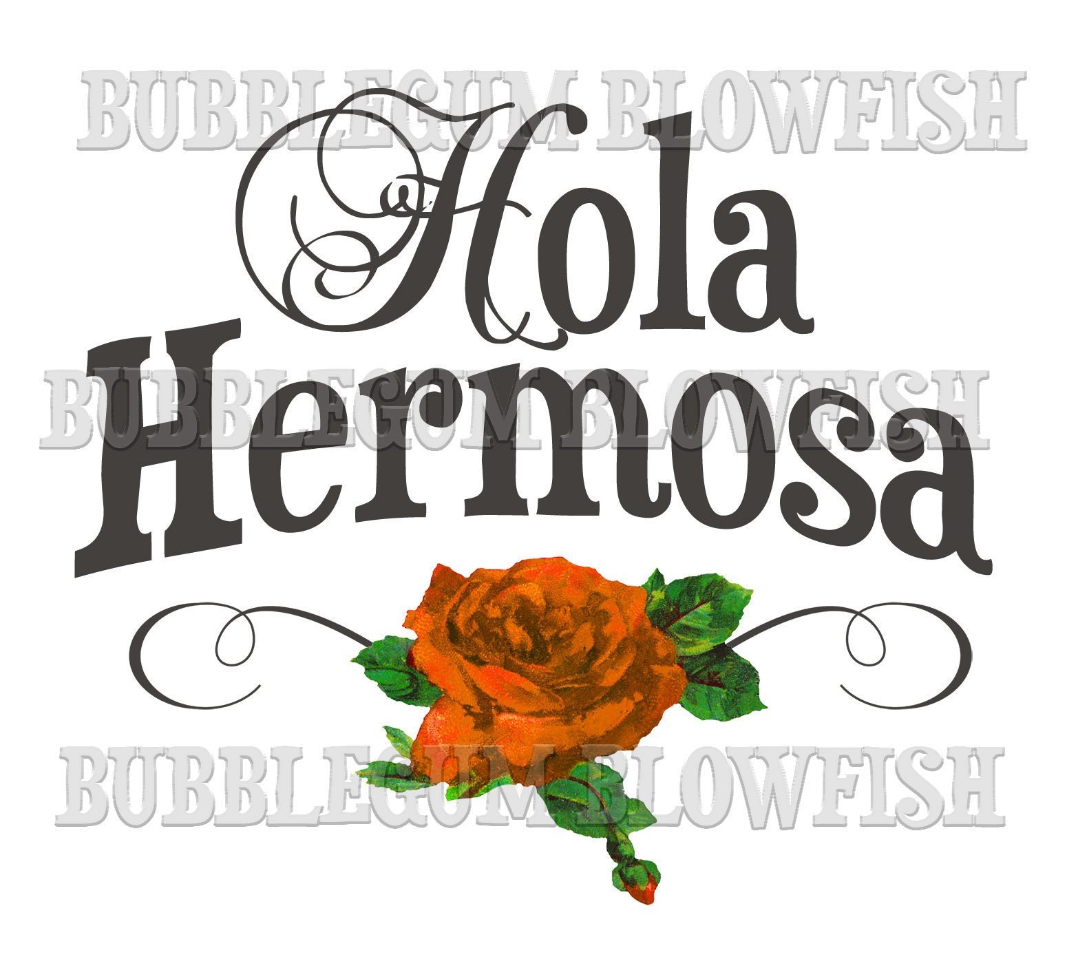 Hola Hermosa Hello Beautiful Latina Graphic Design Clipart - Etsy