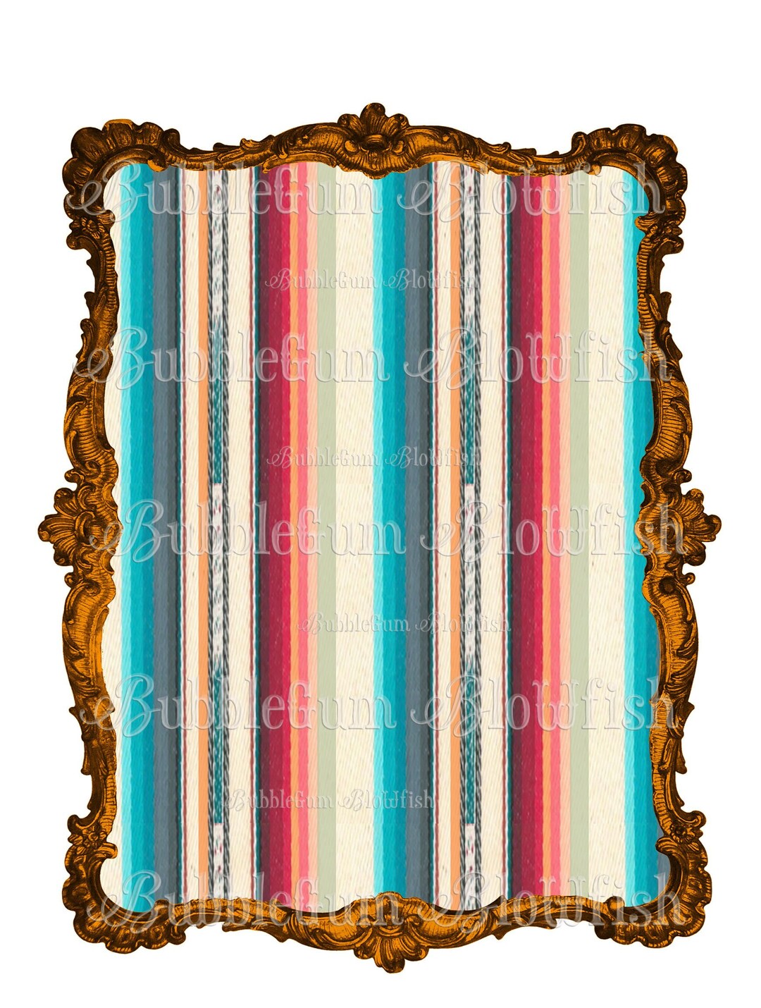 Gold Serape Ornate Frame Individual PNG File Digital Clipart Download ...