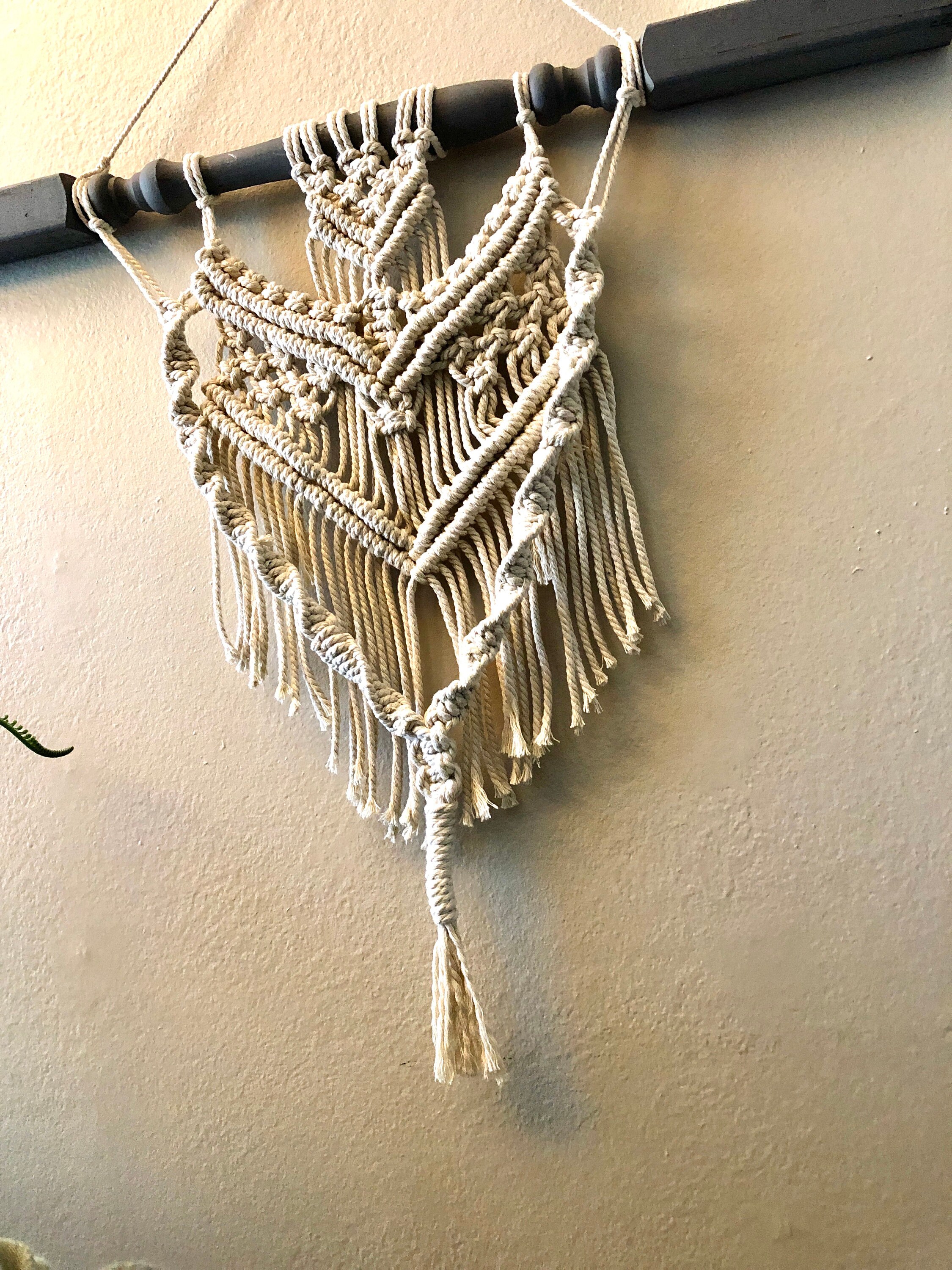 Vintage - Boho - Shabby Chic | Macrame Pattern on Reclaimed Spindle ...