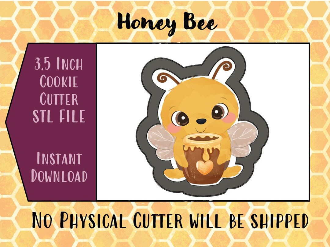 Honey Bee 3.5 Inch Cookie Cutter STL File Instant Download - Etsy