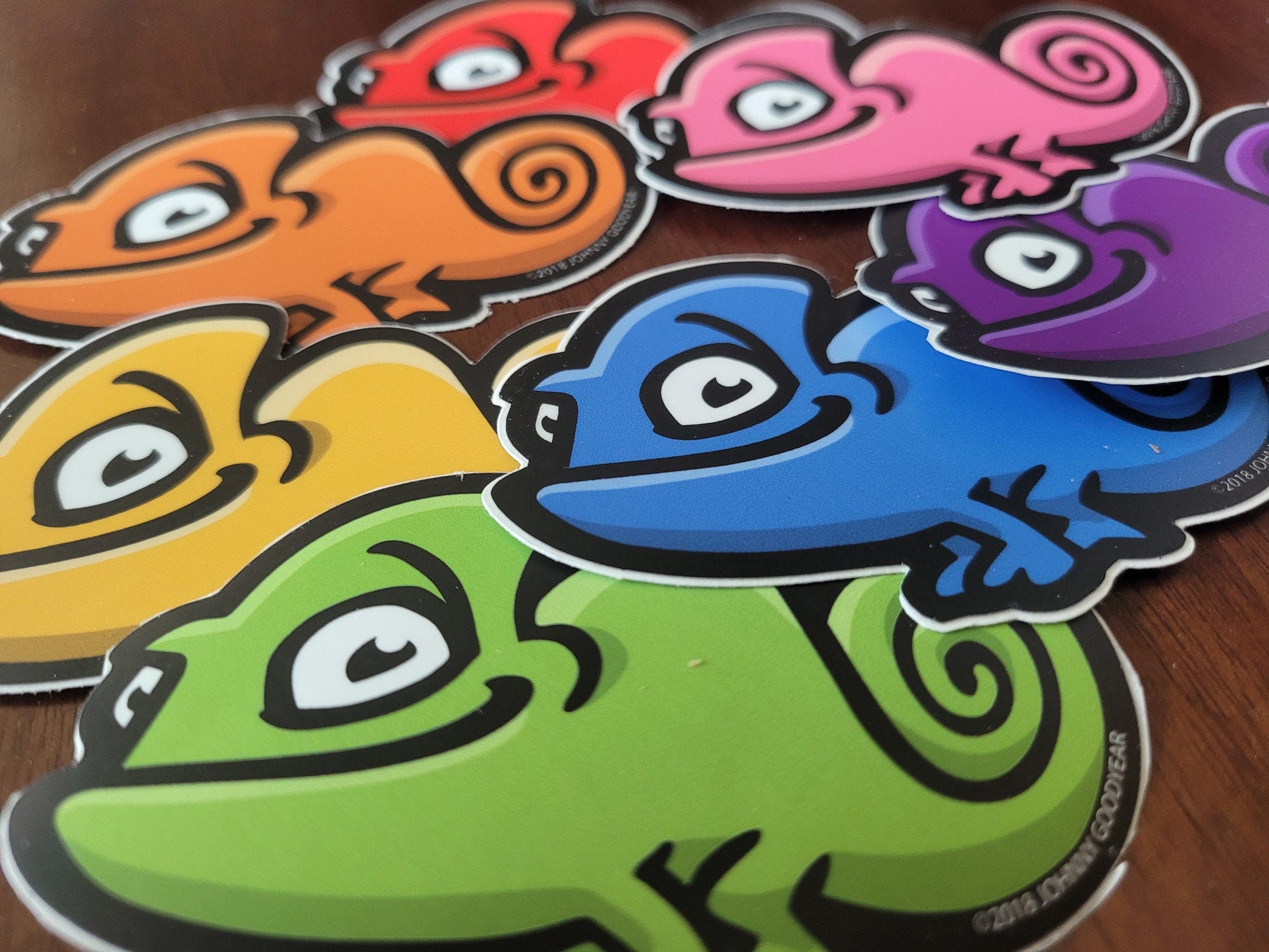 Individual Chameleon Sticker 1 of 7 Colors 3 - Etsy UK