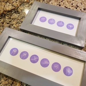 Custom Name in Sign Language W/custom Frame deluxe - Etsy