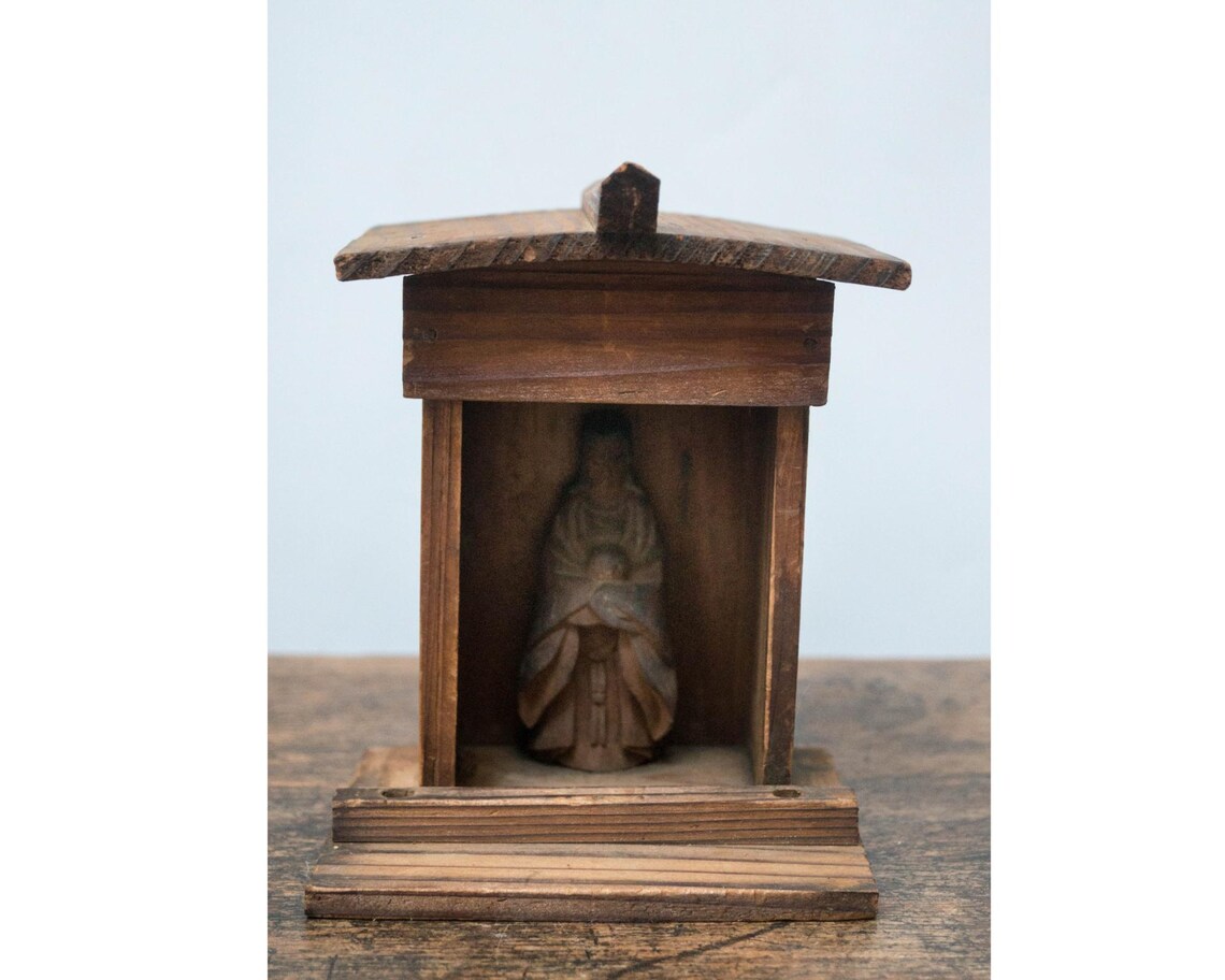 Old Miniature Shrine With Unknown God / Japanese Mingei - Etsy