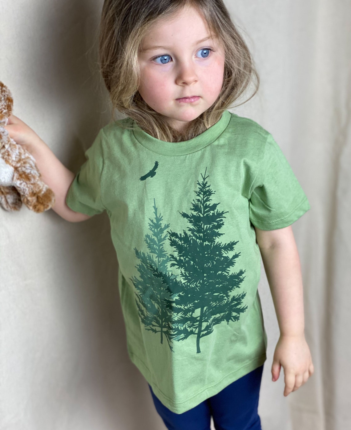 Kid's Green Organic Spruce T-shirt - Etsy