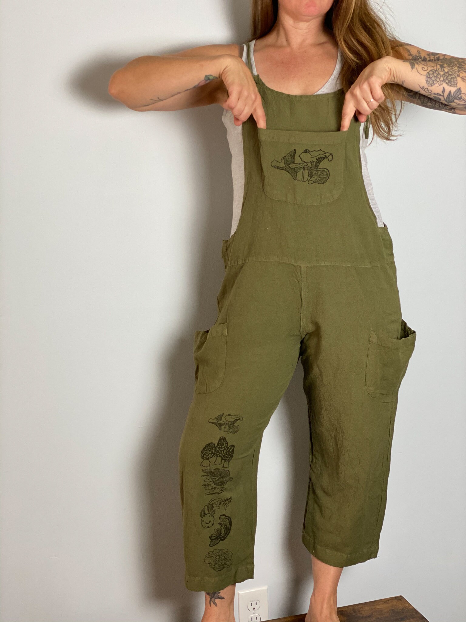 Hemp Blend Mushroom Overalls - Etsy