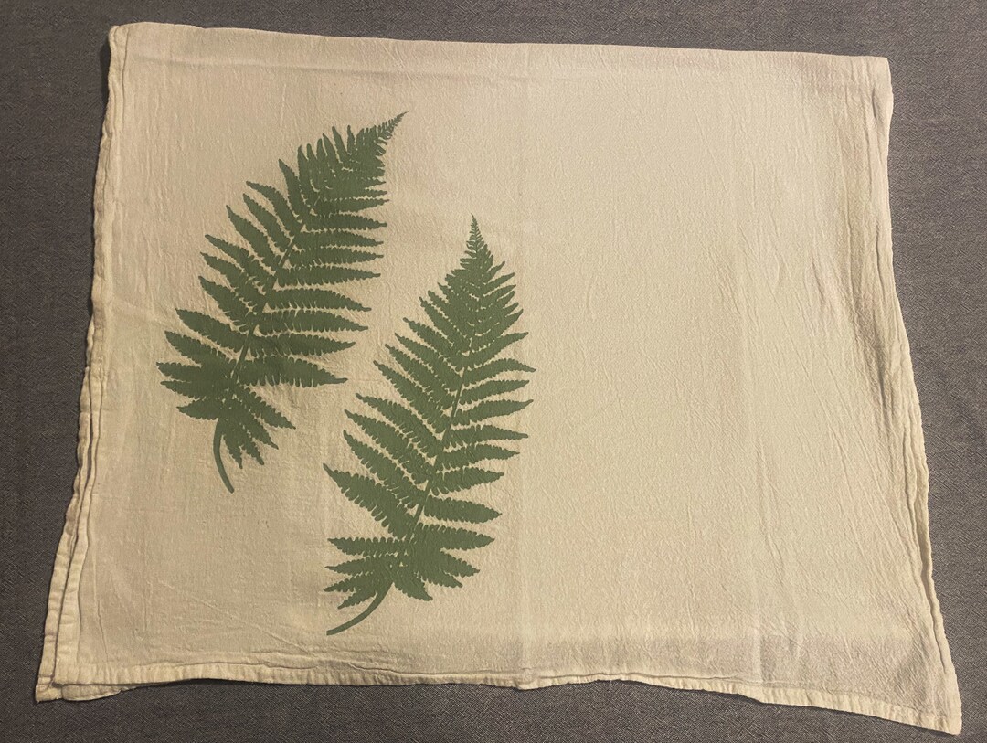 Extra Large Fern Cotton Tea Towel USA Made - Etsy