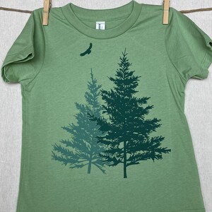 Kid's Green Organic Spruce T-shirt - Etsy