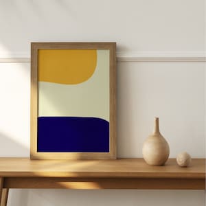 Abstract Geometric Blured Block Mid Century Modern MCM Art Print ...