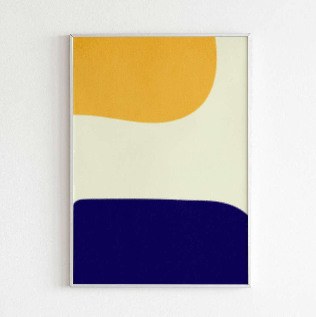 Abstract Geometric Blured Block Mid Century Modern MCM Art Print ...