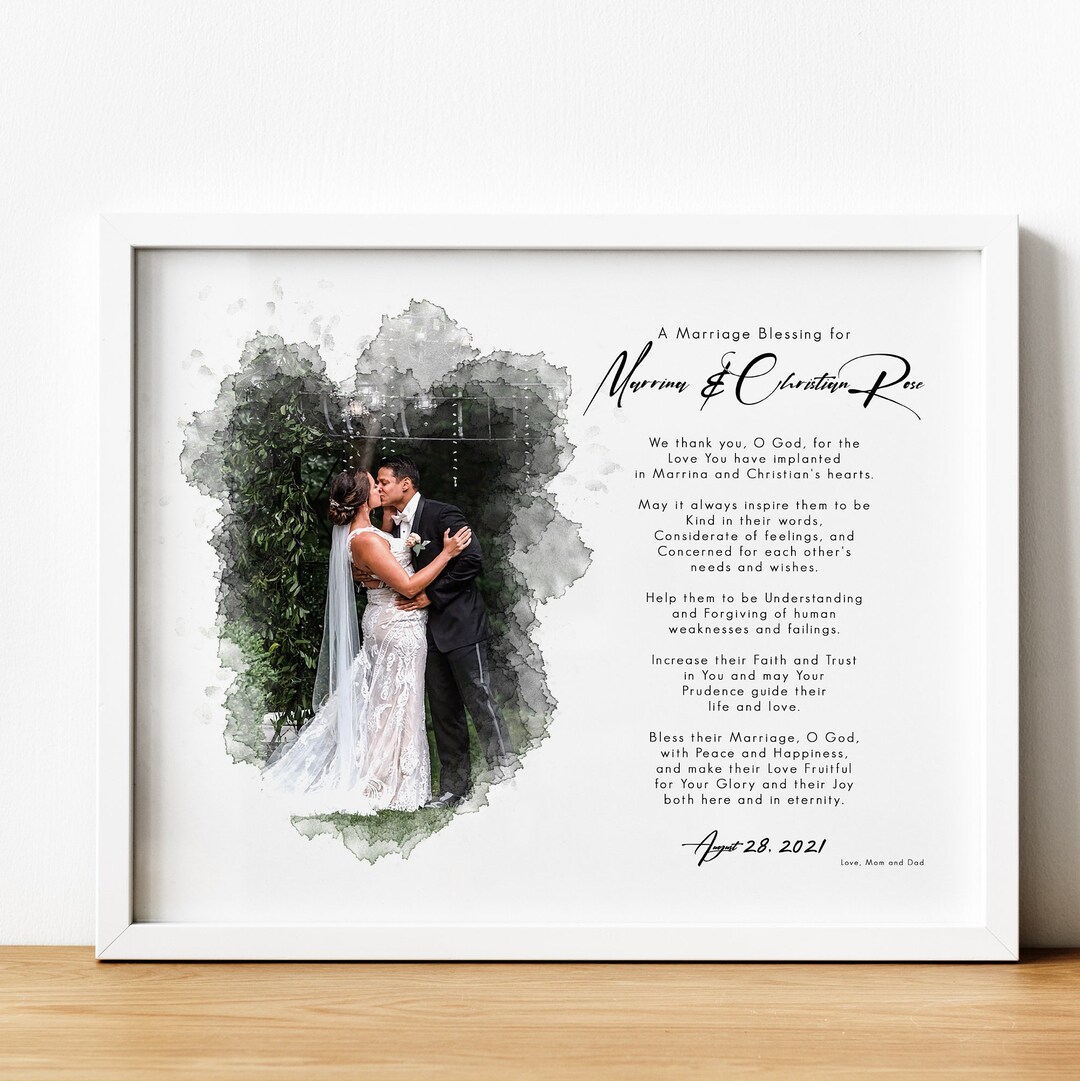 Our Love in Words: Personalized Vow & Poem Print With Watercolor ...