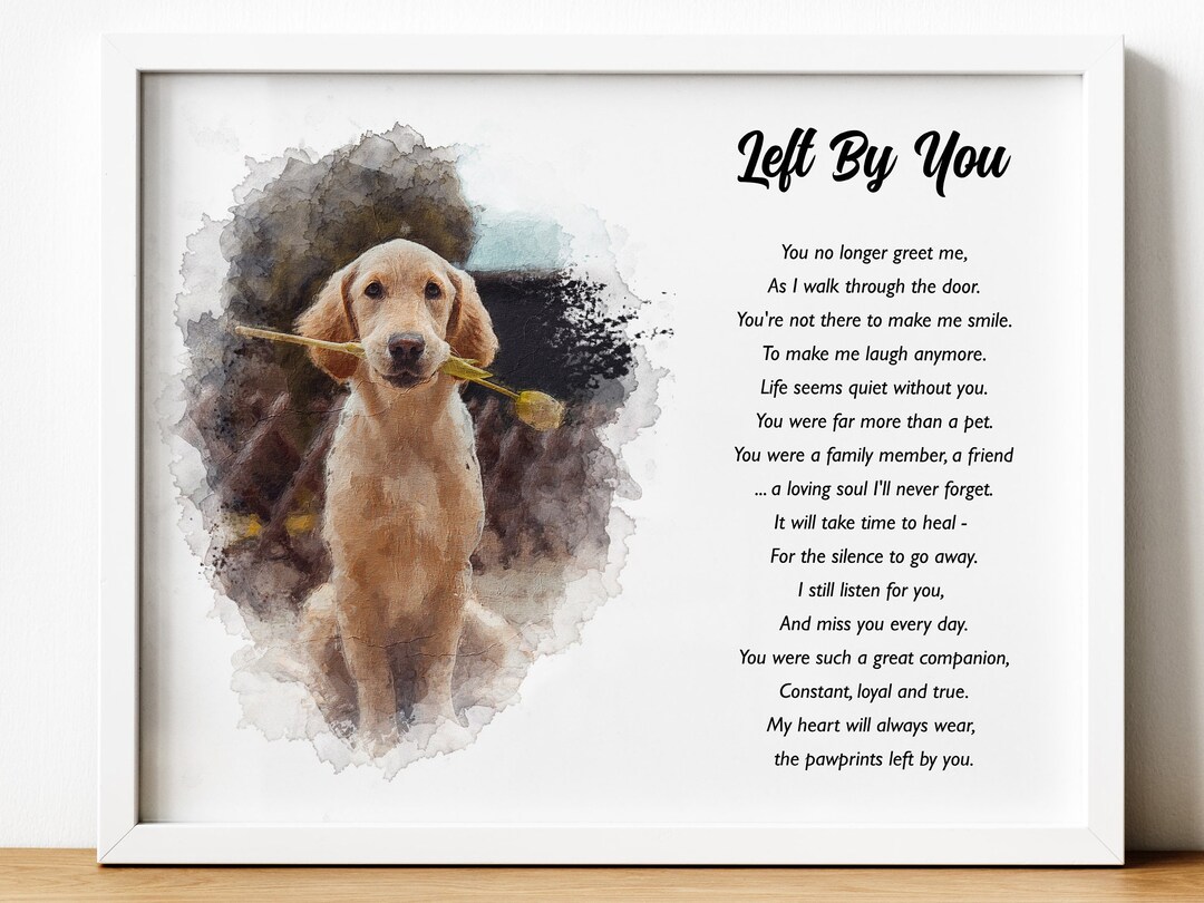 Pet Memorial Gift – Custom Dog Loss Print With Poem – Forever in My ...