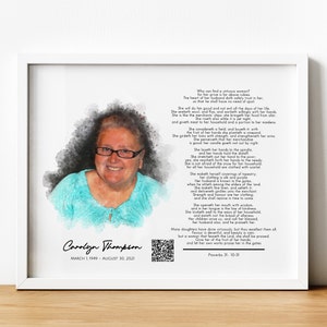 Custom Poem Print With Couple Portrait Painting: Anniversary Wedding ...