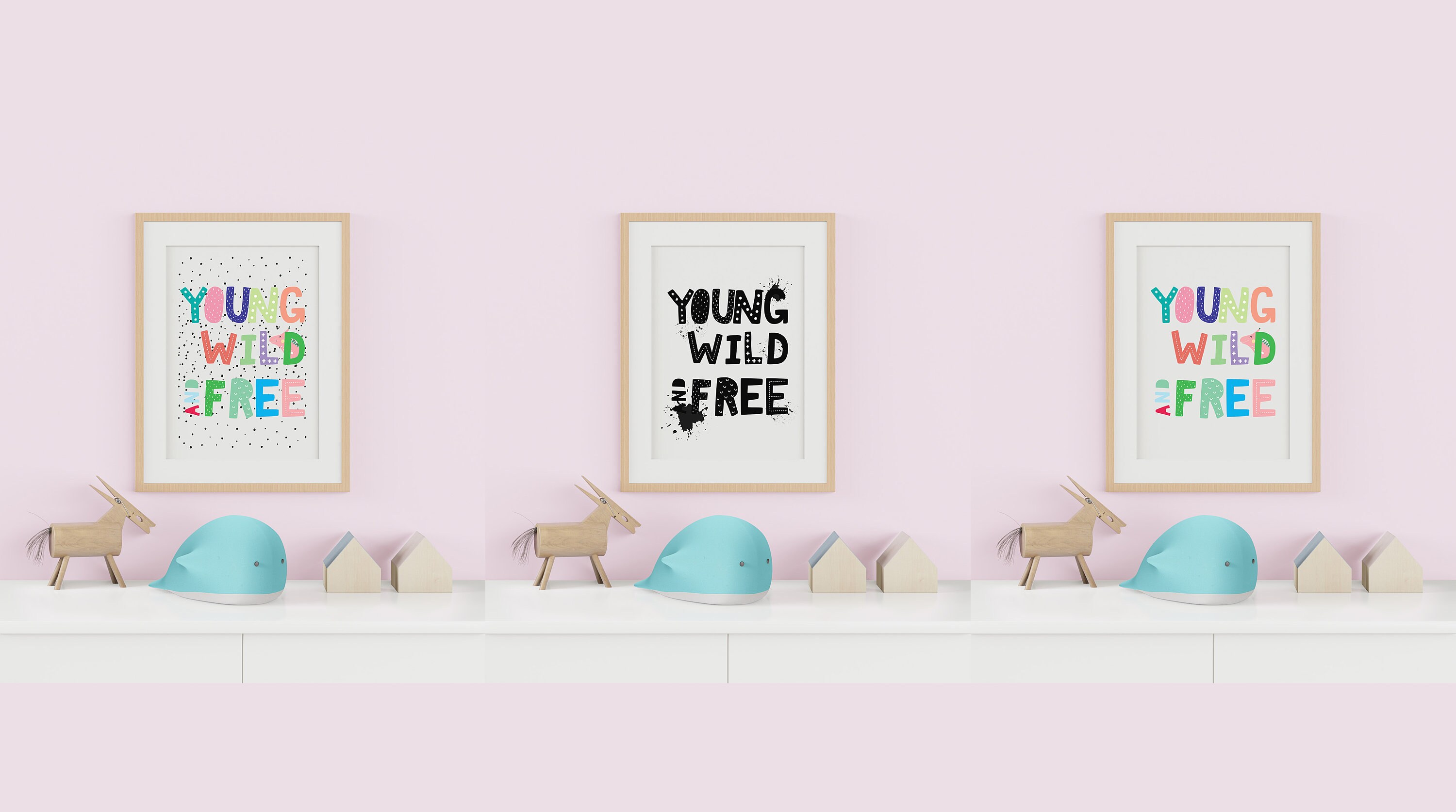 Young Wild And Free Wall Art Decor Playroom Prints Poster | Etsy