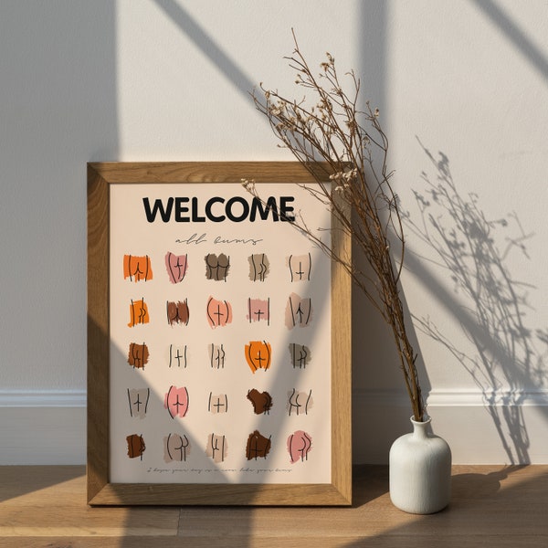 All Bums Welcome Sign - Etsy