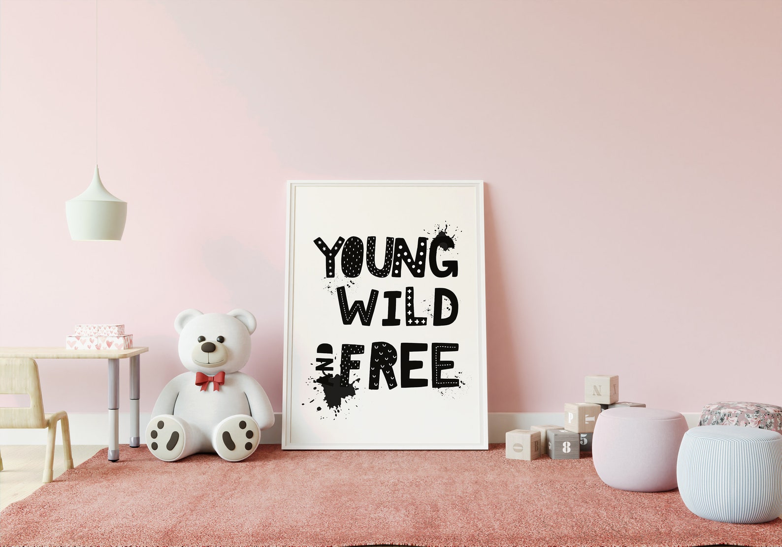 Young Wild And Free Wall Art Decor Playroom Prints Poster | Etsy