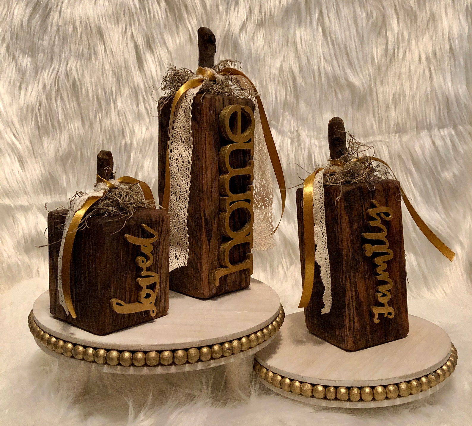 Farmhouse Wooden Pumpkins, Block Pumpkins, Rustic Pumpkins, Farmhouse ...