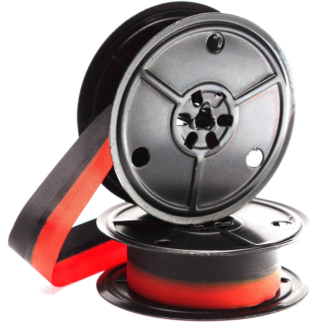 Hermes 3000 Typewriter Twin Metal Spools With New Black and Red Ribbon ...