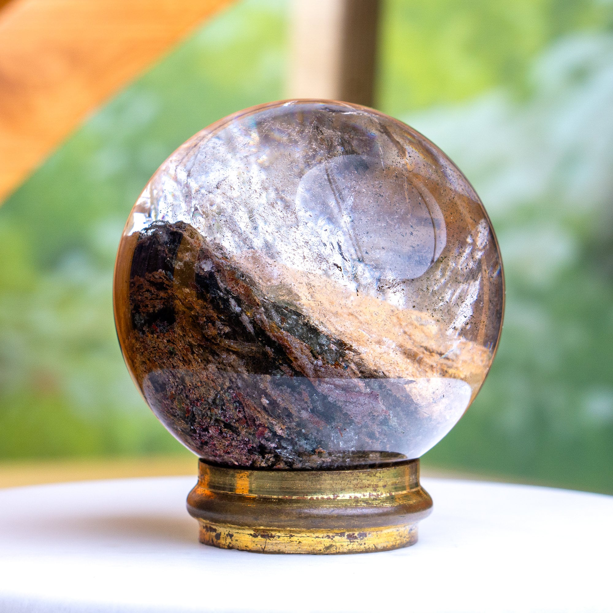 Garden Quartz Sphere 56mm Phantom Ghost Crystal Lodolite Ball - Etsy