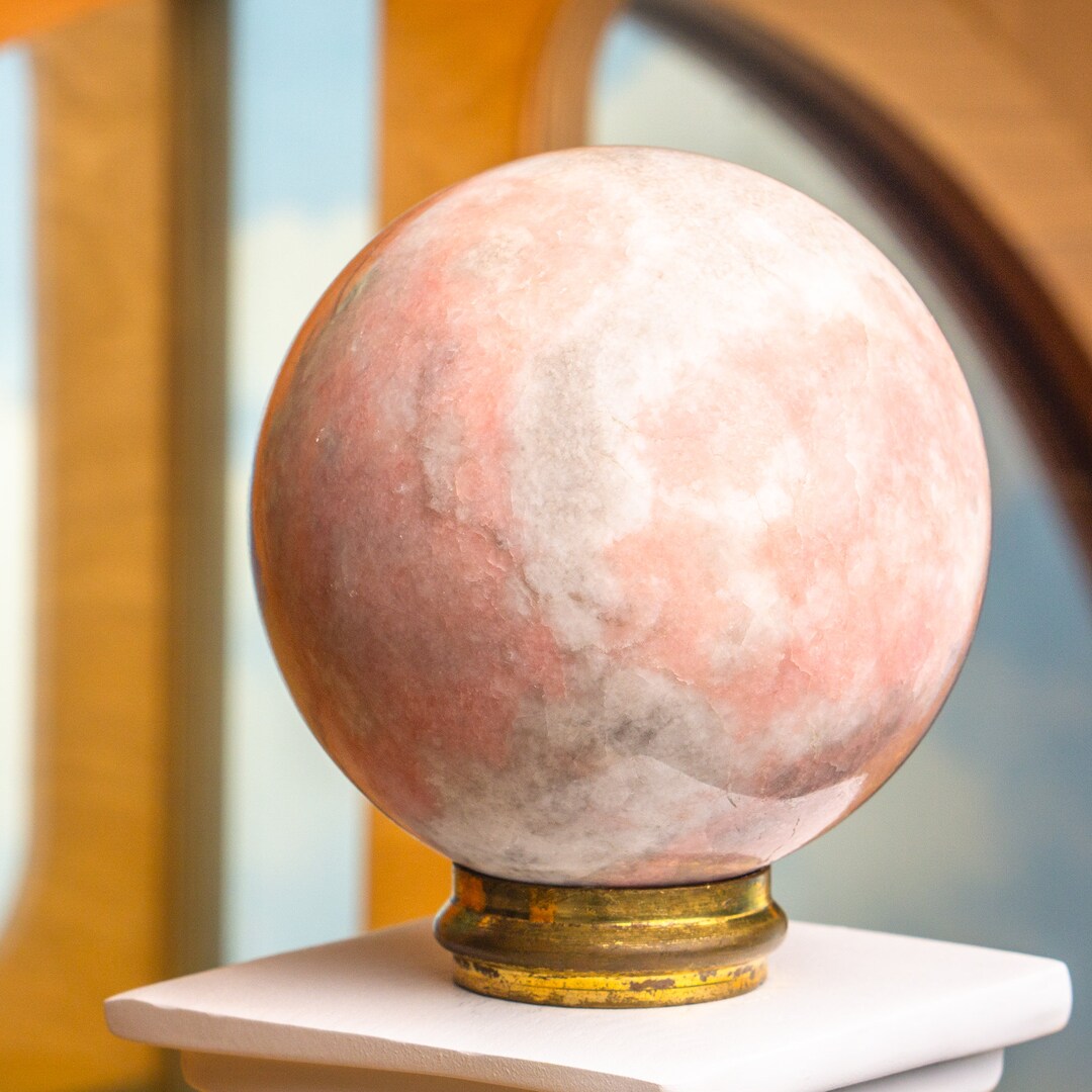 Pink Opal Sphere 73mm Large Crystal Ball for Attracting Love Serene ...