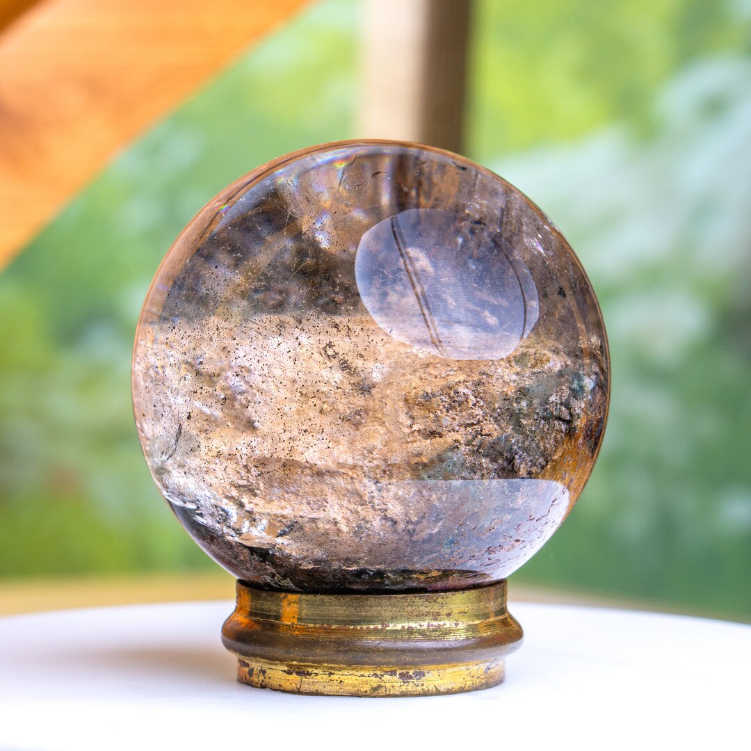 Garden Quartz Sphere 56mm ~ Phantom Ghost Crystal ~ Lodolite Ball - Etsy