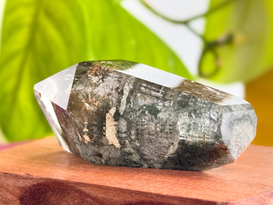 Garden Quartz Freeform 74mm Unique Polished Lodolite Crystal With Intriguing Ghost Inclusions - Etsy