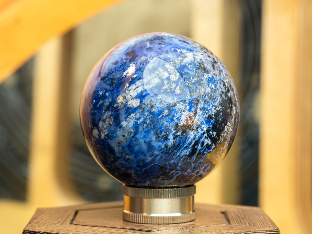 Sodalite Sphere 64mm ~ Polished Blue Stone Orb for Gifting and ...