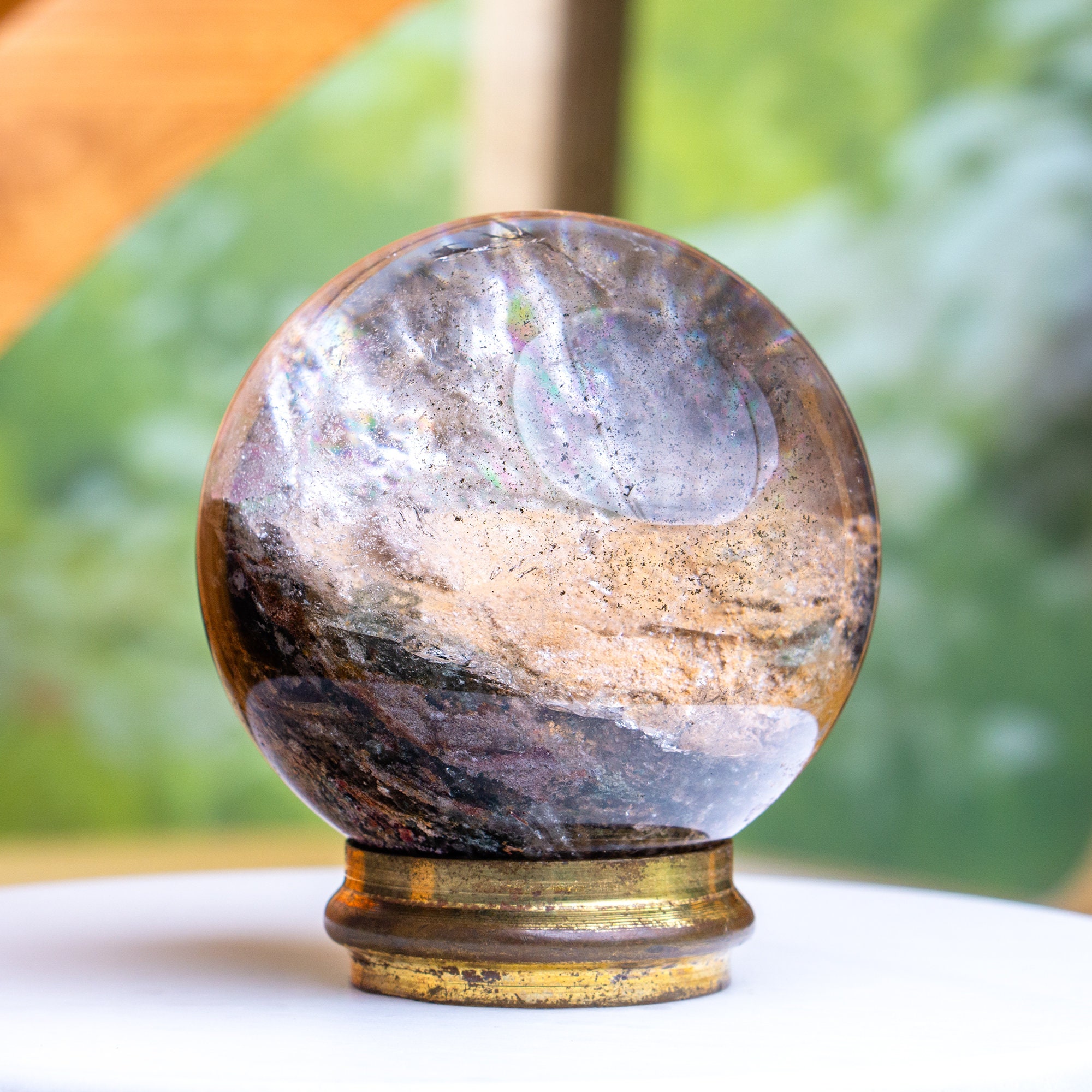 Garden Quartz Sphere 56mm Phantom Ghost Crystal Lodolite Ball - Etsy