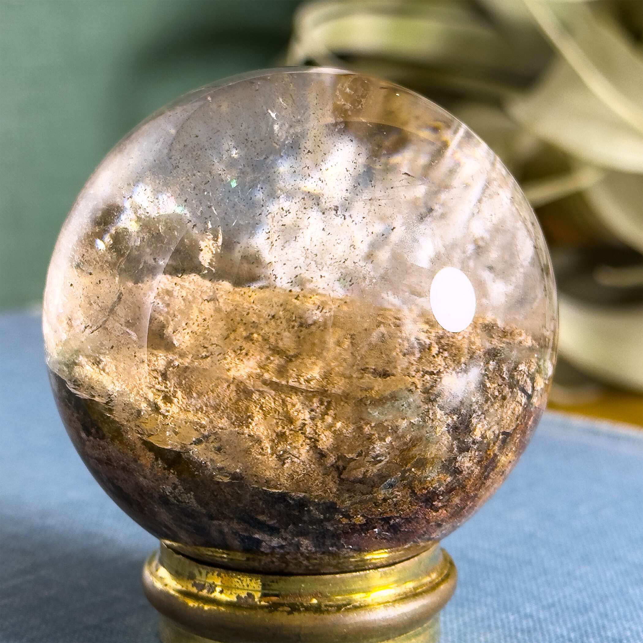 Garden Quartz Sphere 56mm Phantom Ghost Crystal Lodolite Ball - Etsy