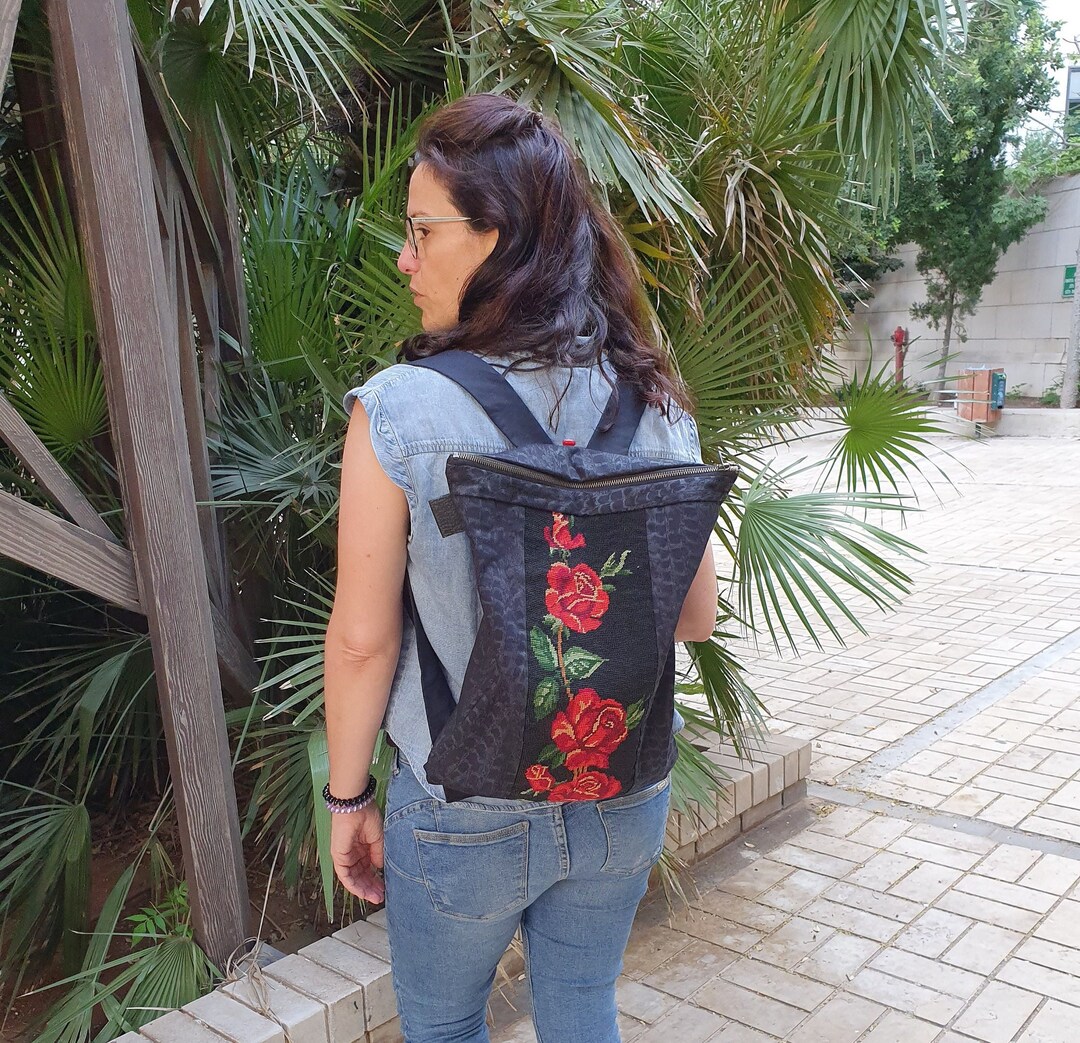 Embroidered Backpack for Woman - Etsy