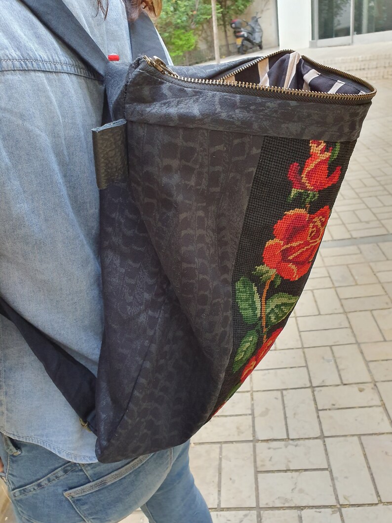 Embroidered Backpack for Woman - Etsy