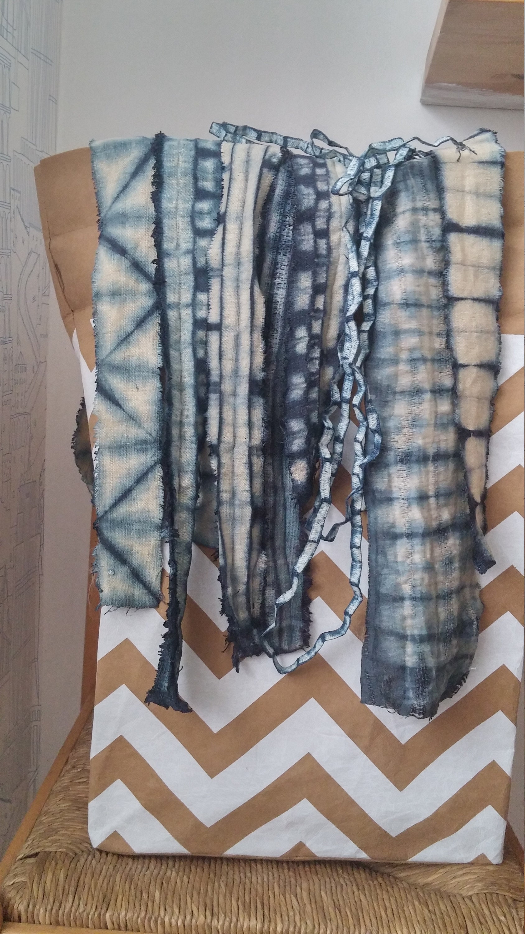 Fedora Straw Hat Shibori Hat Band Panama Hats for Women - Etsy