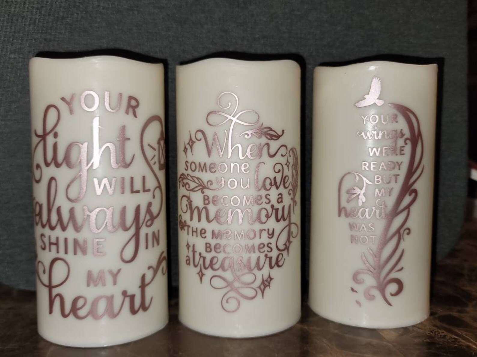 Memorial Candle Memorial Led Pillar Candle - Etsy